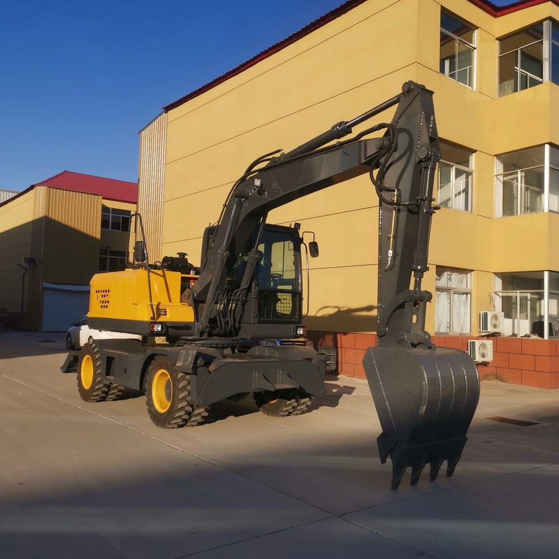 2200rpm Wheeled Mini Excavator Bucket Wheel Excavator With Cummins Engine