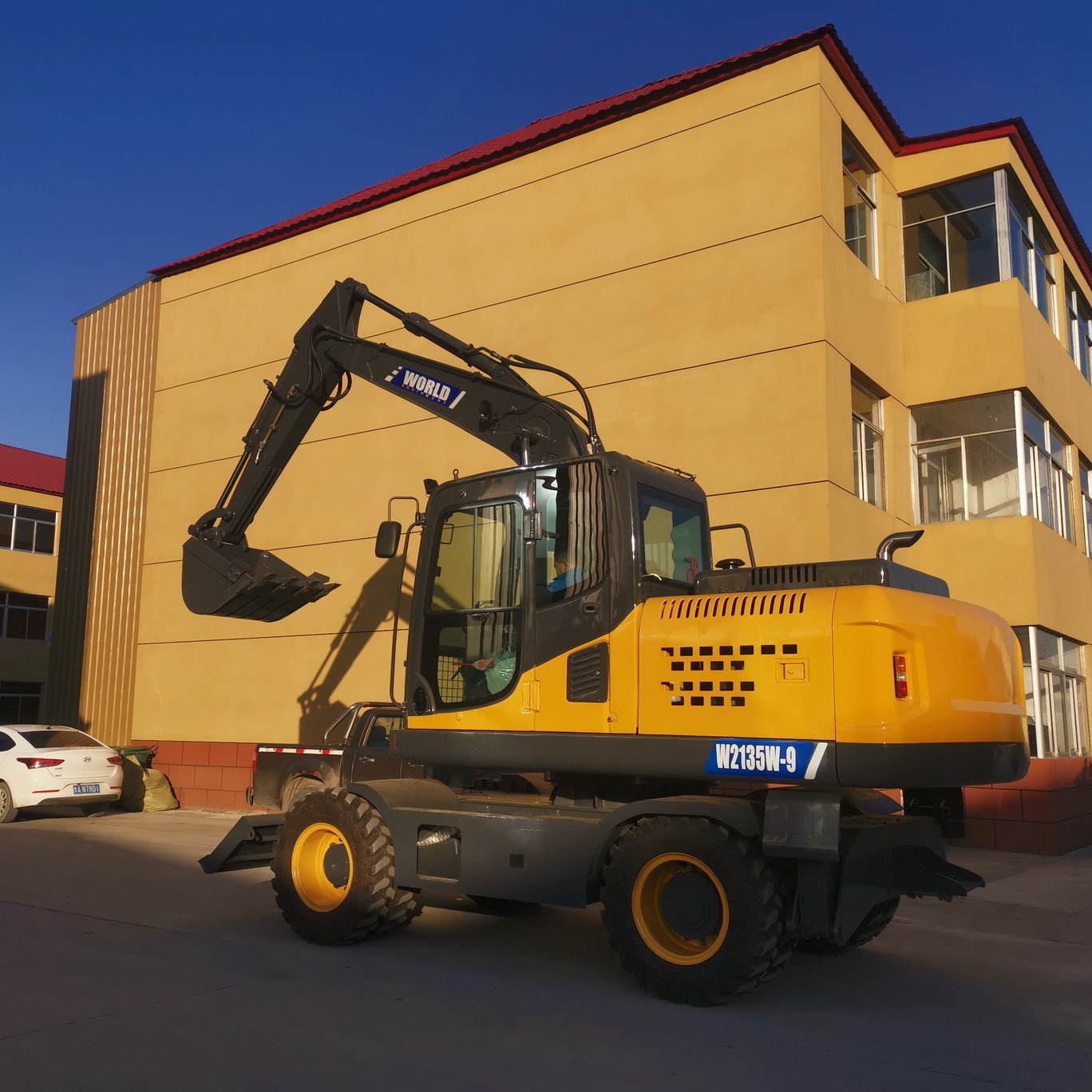 125HP Wheeled Mini Excavator Humanized Design Mini Hydraulic Excavator