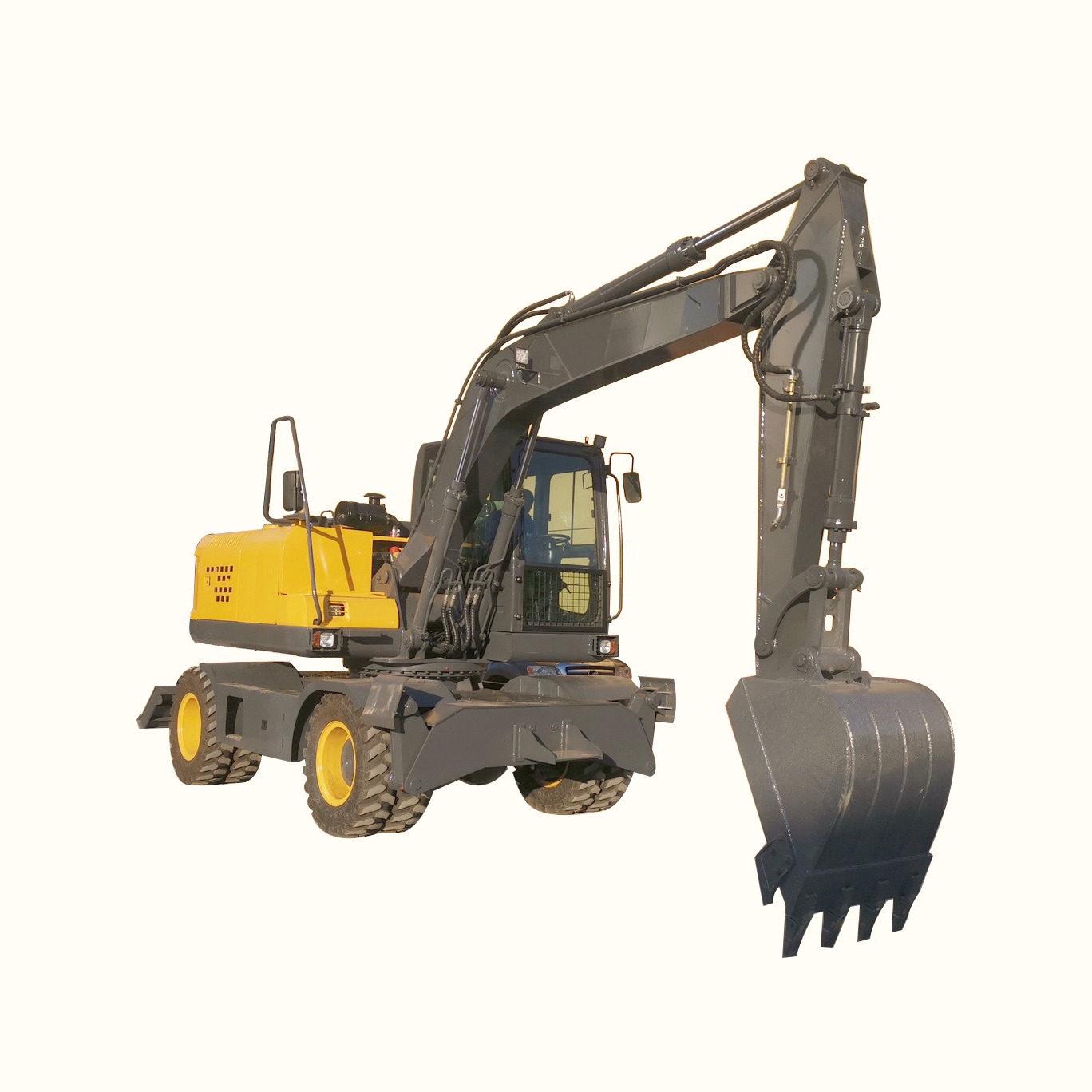 2200rpm Wheeled Mini Excavator Bucket Wheel Excavator With Cummins Engine