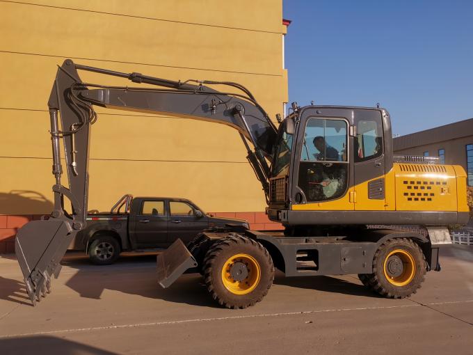 2200rpm Wheeled Mini Excavator Bucket Wheel Excavator With Cummins Engine